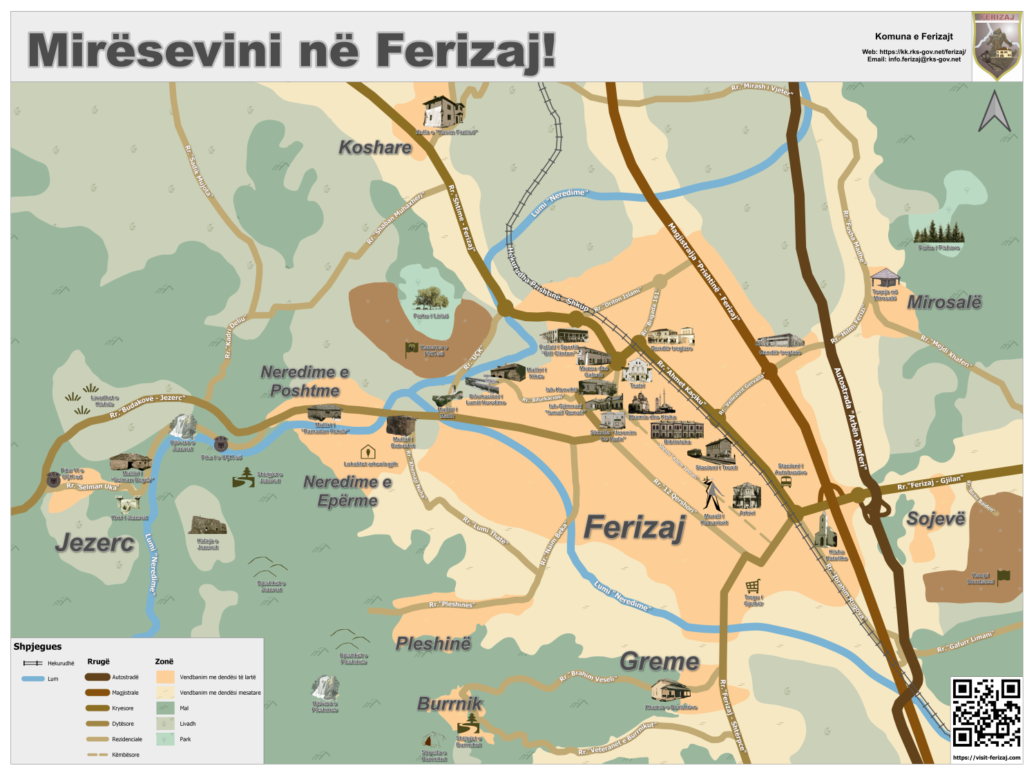 Tourist Map » Visit Ferizaj