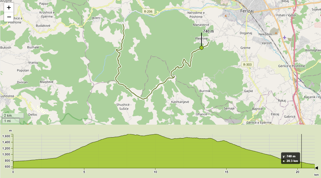 Harta e Shtigjeve » Visit Ferizaj