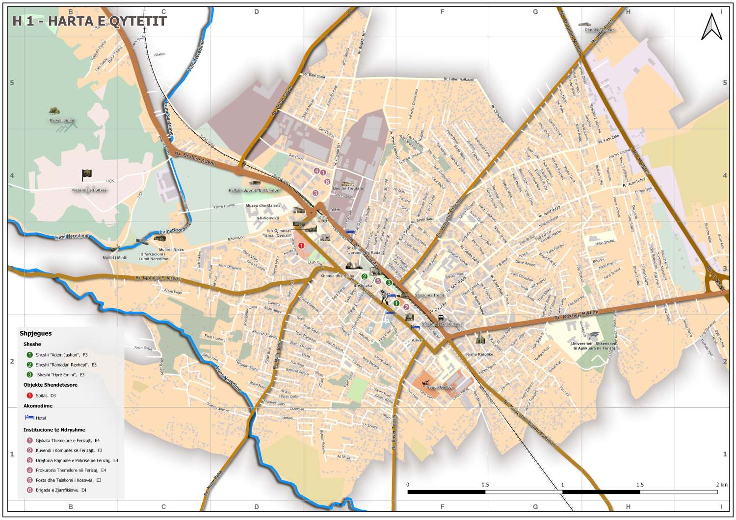 Tourist Map » Visit Ferizaj